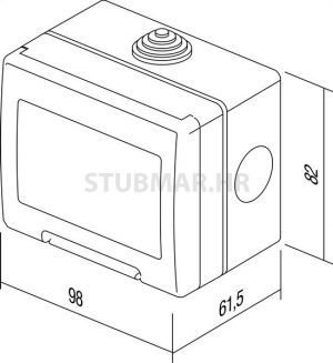 TEM Modul kutija nadžbukna s poklopcem Cubo IP55 3M