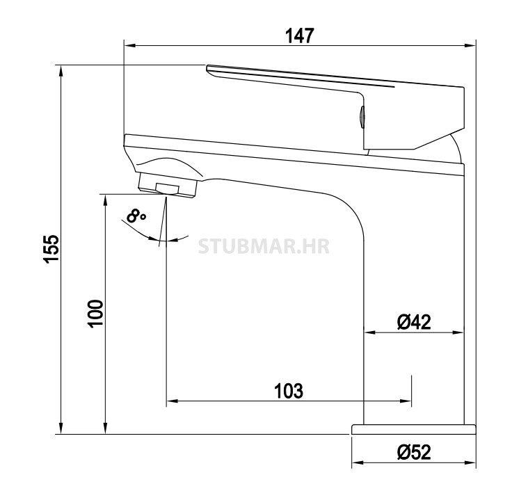 Armal Topaz slavina za umivaonik - zlatna brušena