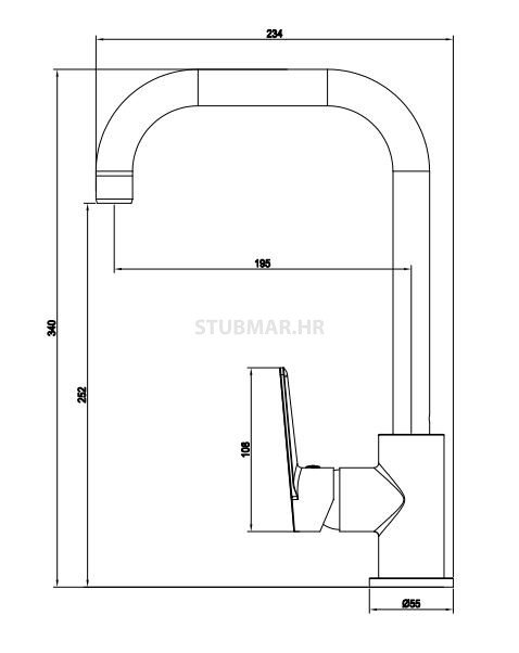 Armal Topaz slavina za sudoper - zlatna brušena